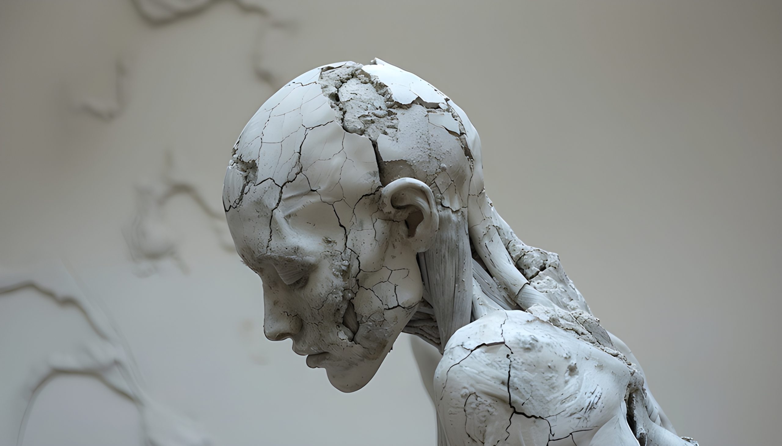 Cracked Figure Sculpture - Impossible Images - Unique stock images for ...