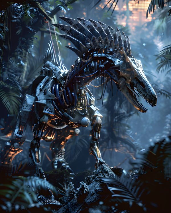 Cybernetic Raptor in Jungle - Impossible Images - Unique stock images ...
