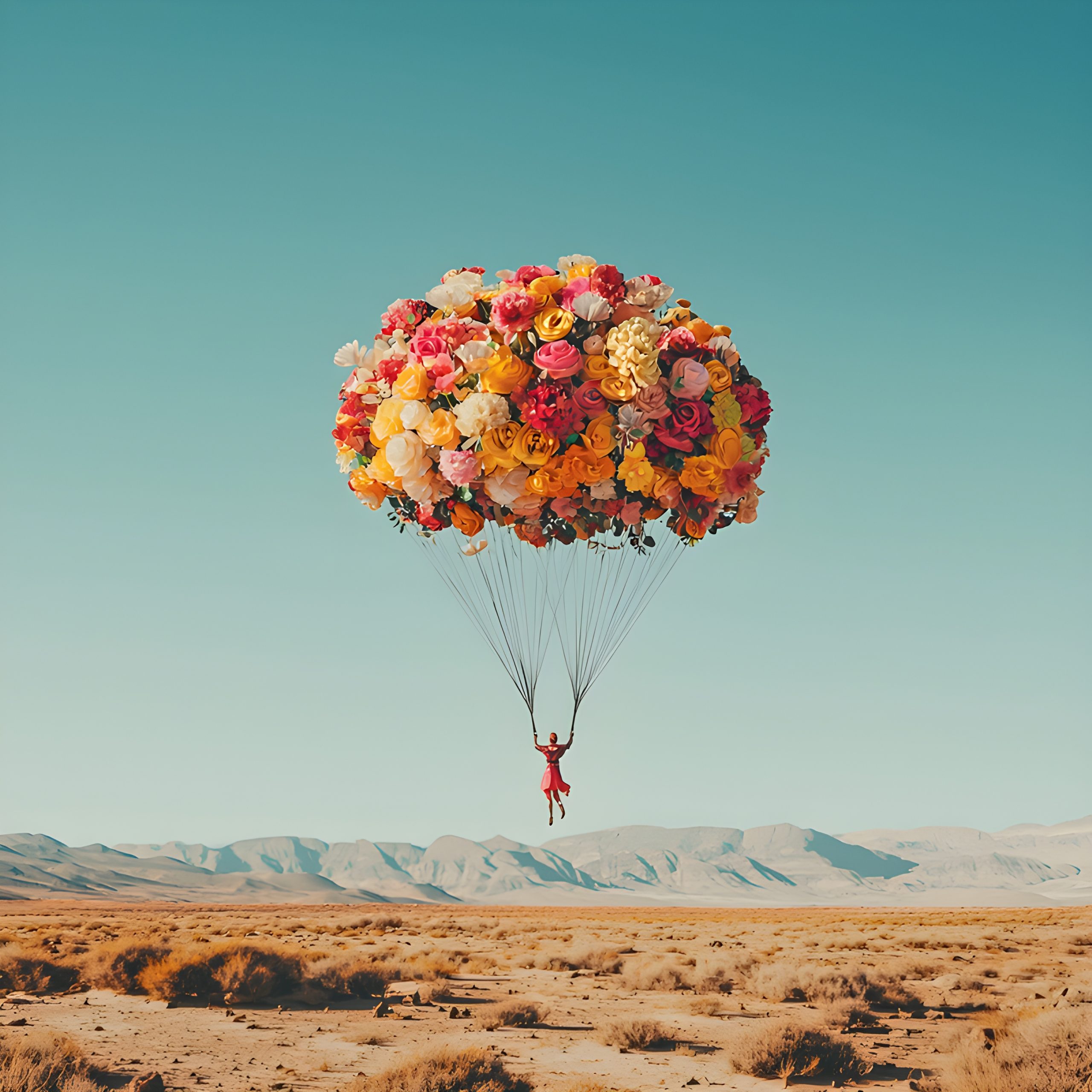 Floral Parachute Flight - Impossible Images - Unique stock images for ...