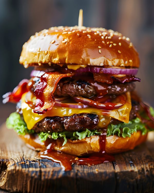 Double Bacon Cheeseburger Extravaganza - Impossible Images - Unique ...