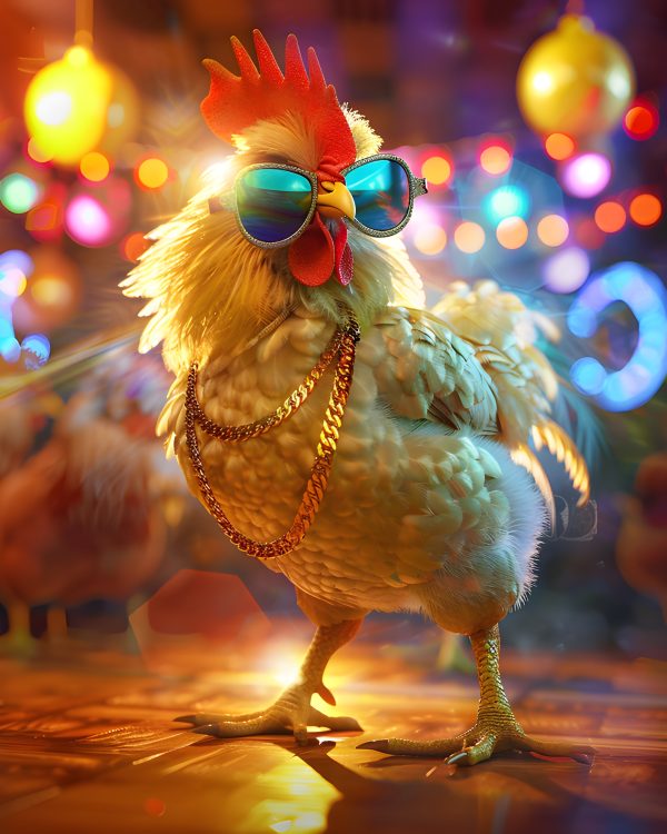 Gangsta Rooster Holiday Lights - Impossible Images - Unique stock ...