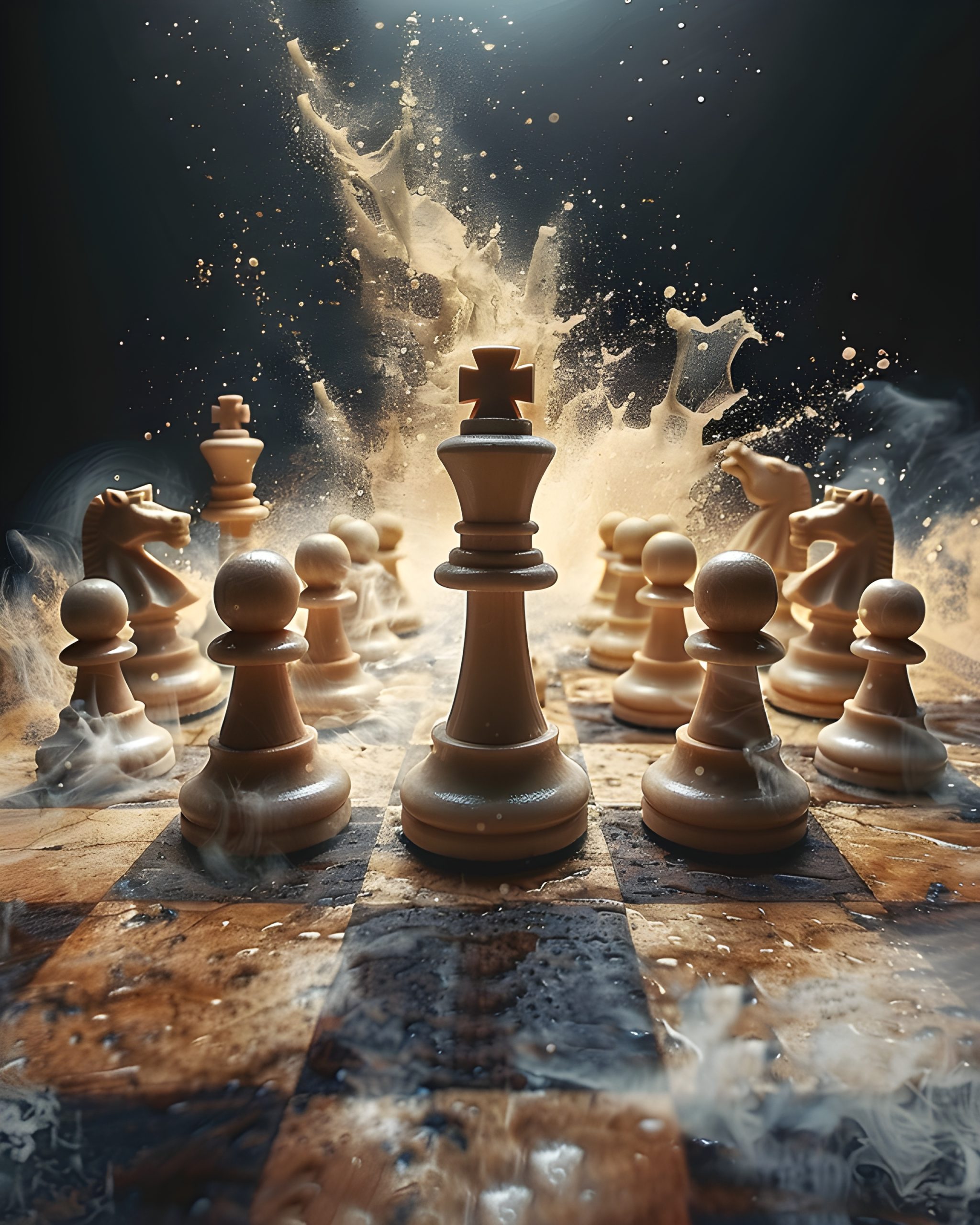 Chess King Explodes - Impossible Images - Unique stock images for ...