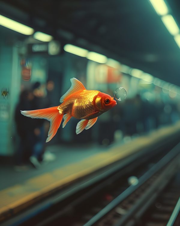 Goldfish Subway Bubble - Impossible Images - Unique stock images for ...